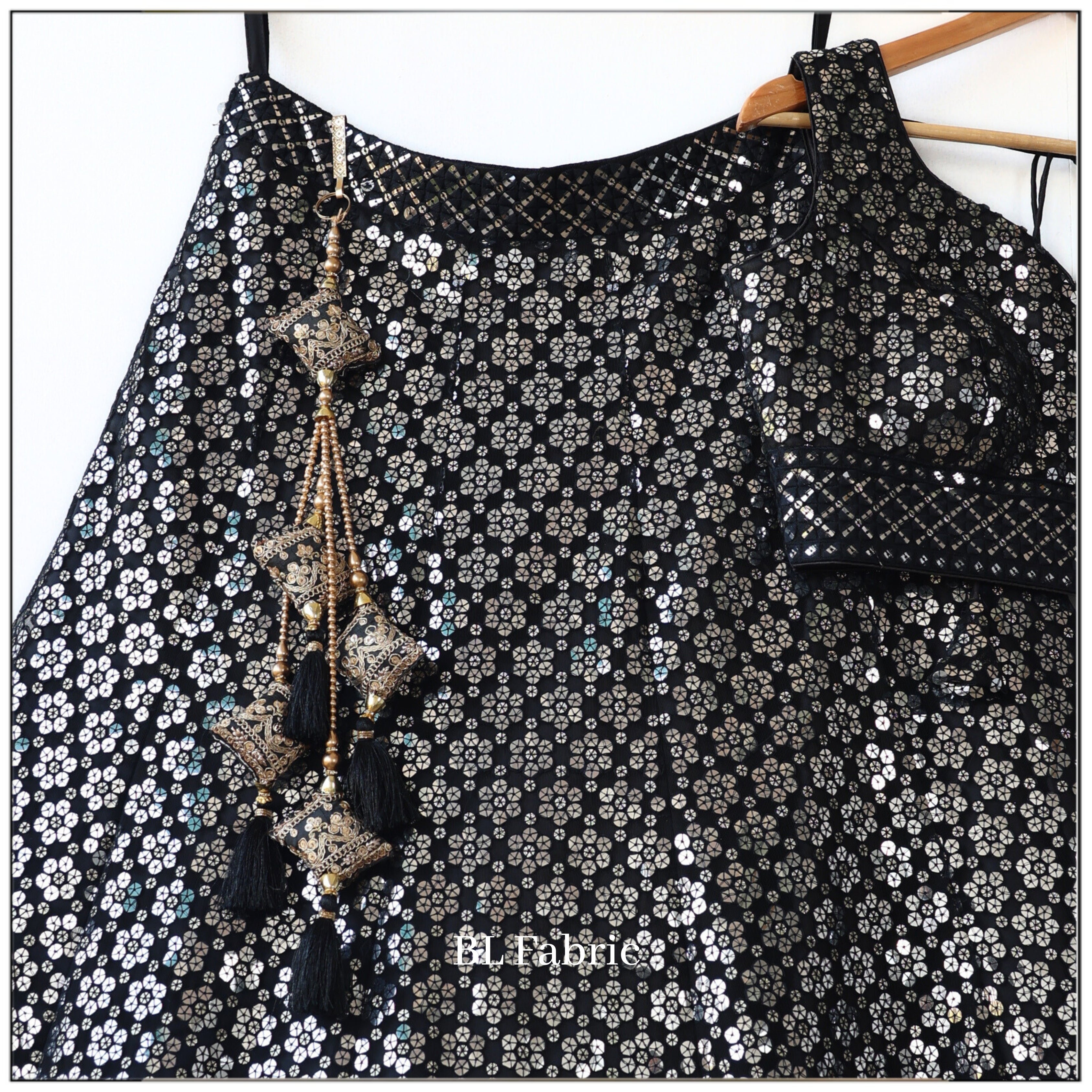Black color Sequence & Embroidery work Designer Lehenga Choli for Any ...