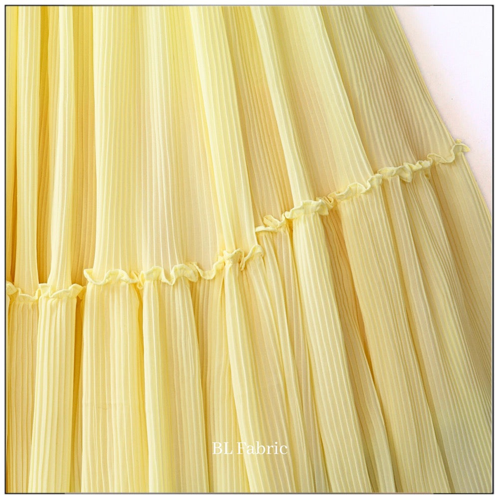 Yellow color Embroidery & Crush work Ruffle Style Lehenga Choli for an ...